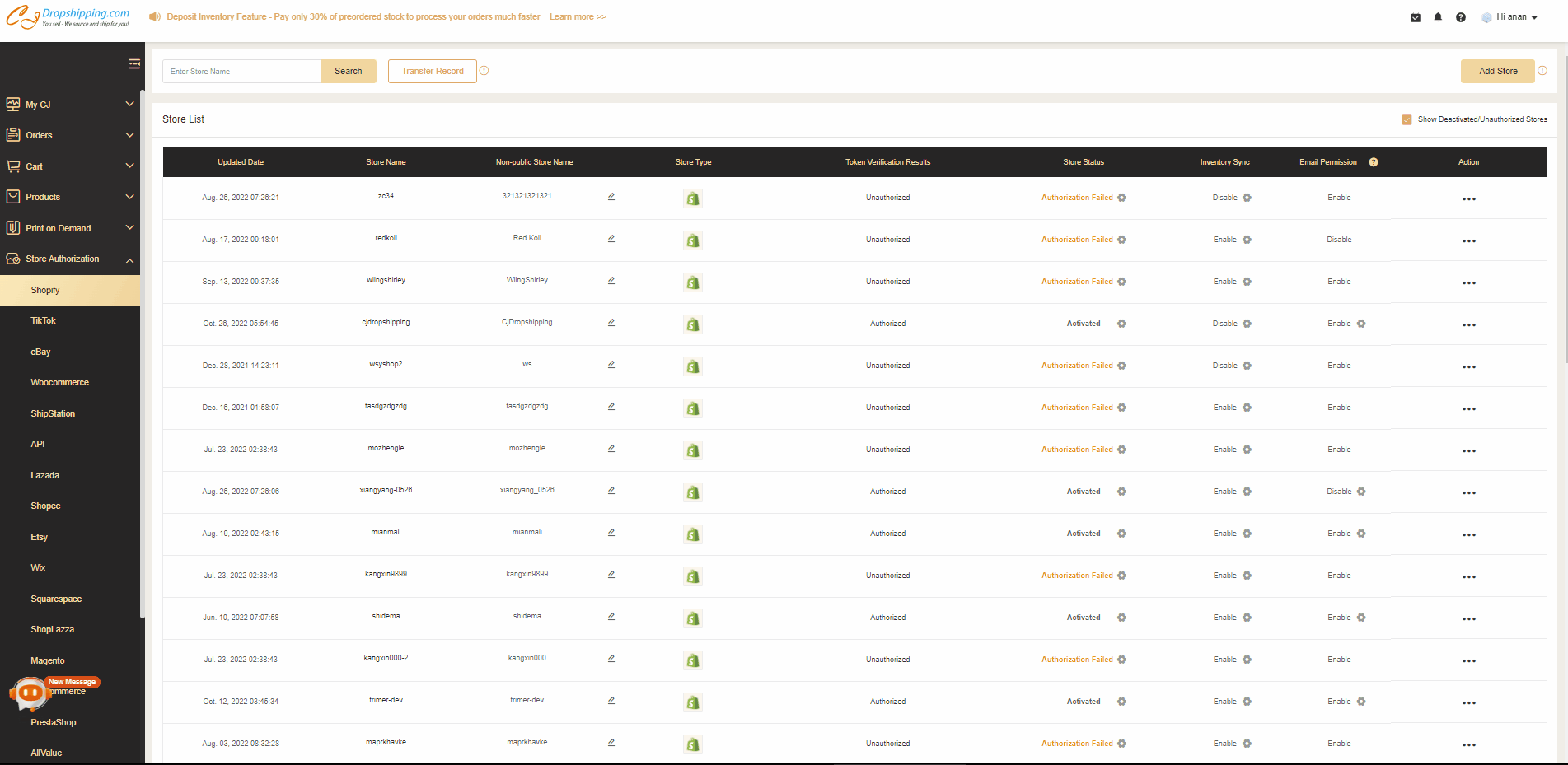 How to Sync CJ’s Inventory Levels to Your Shopify Store?