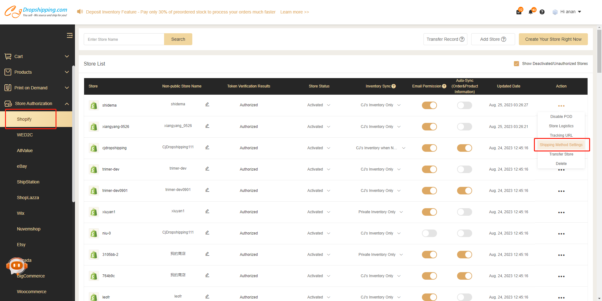 New Feature: Setting up Shipping Methods for Shopify Orders