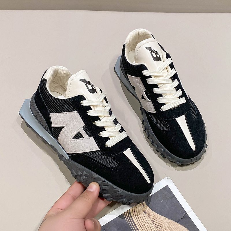 New Low-cut Fashion Color Block Platform Shoes - CJdropshipping